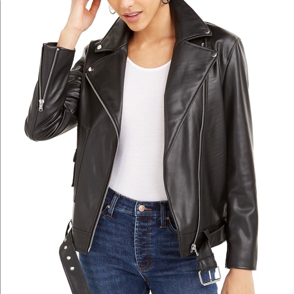 Bar III | Jackets & Coats | Bar Iii Faux Leather Moto Jacket | Poshmark